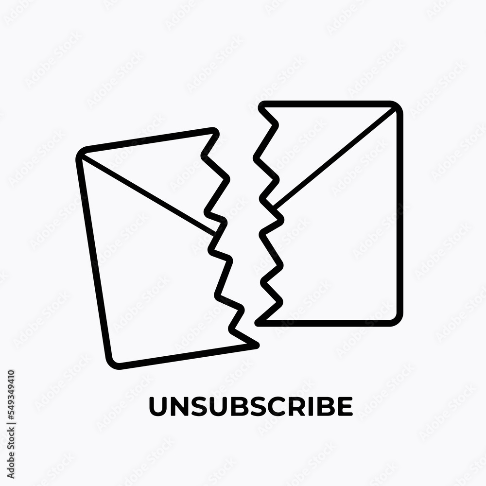 Torned and ripped mail envelope vector illustration icon for ...