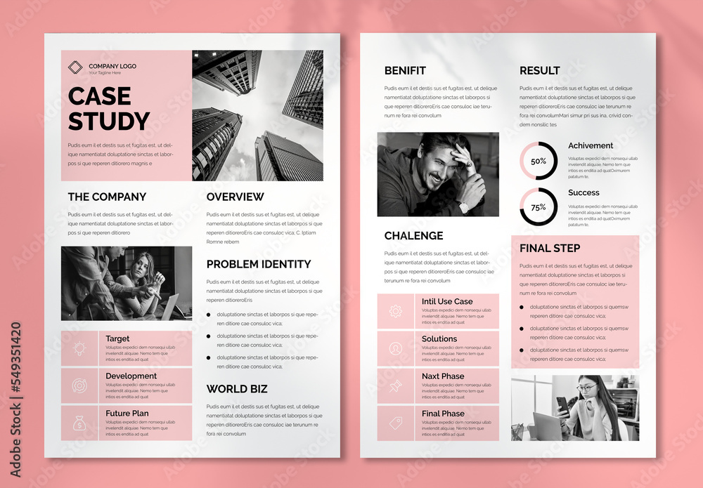 Case Study Layout Stock Template | Adobe Stock