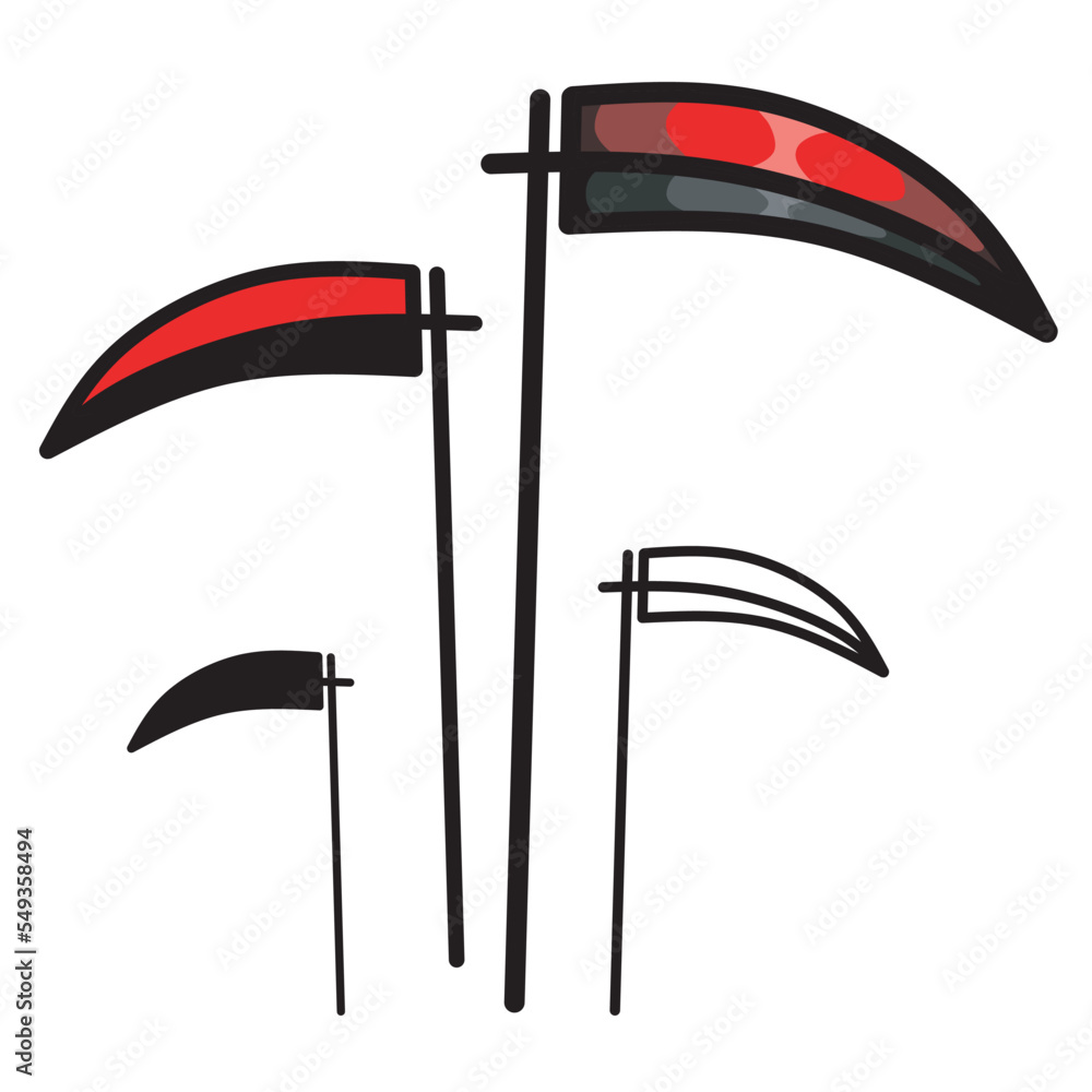 set of scythe weapon collection vector illustration Stock Vector ...