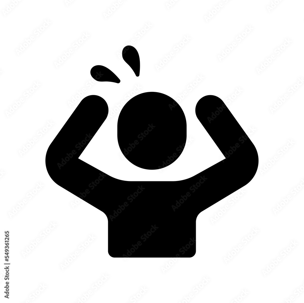 Silhouette person icon illustration | confused, embarrassed / png ...