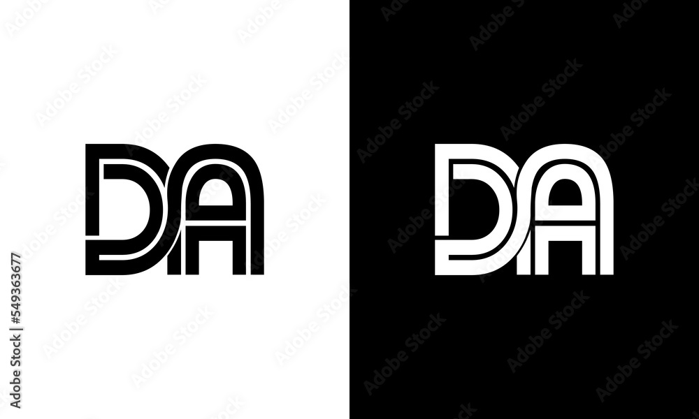 letter da line art modern logo design Stock Vector | Adobe Stock