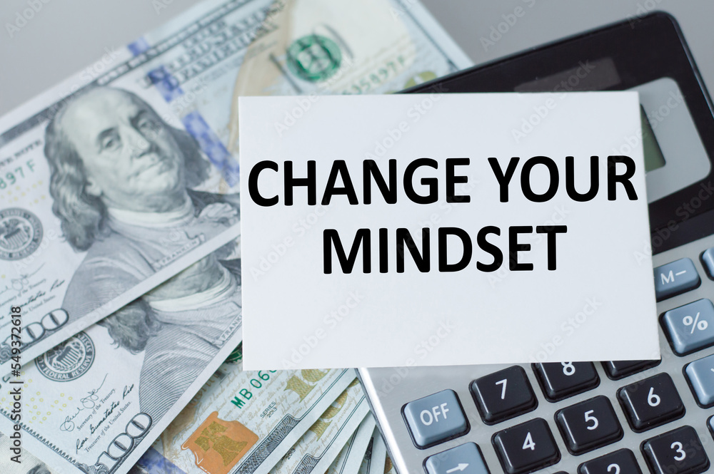 Writing text showing change your mindset. Writing text change your ...