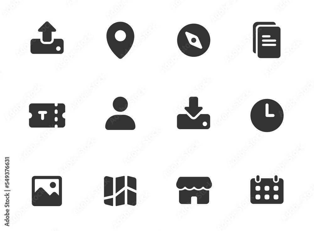 glyph icons isolated on white background. glyph icon set for web ...