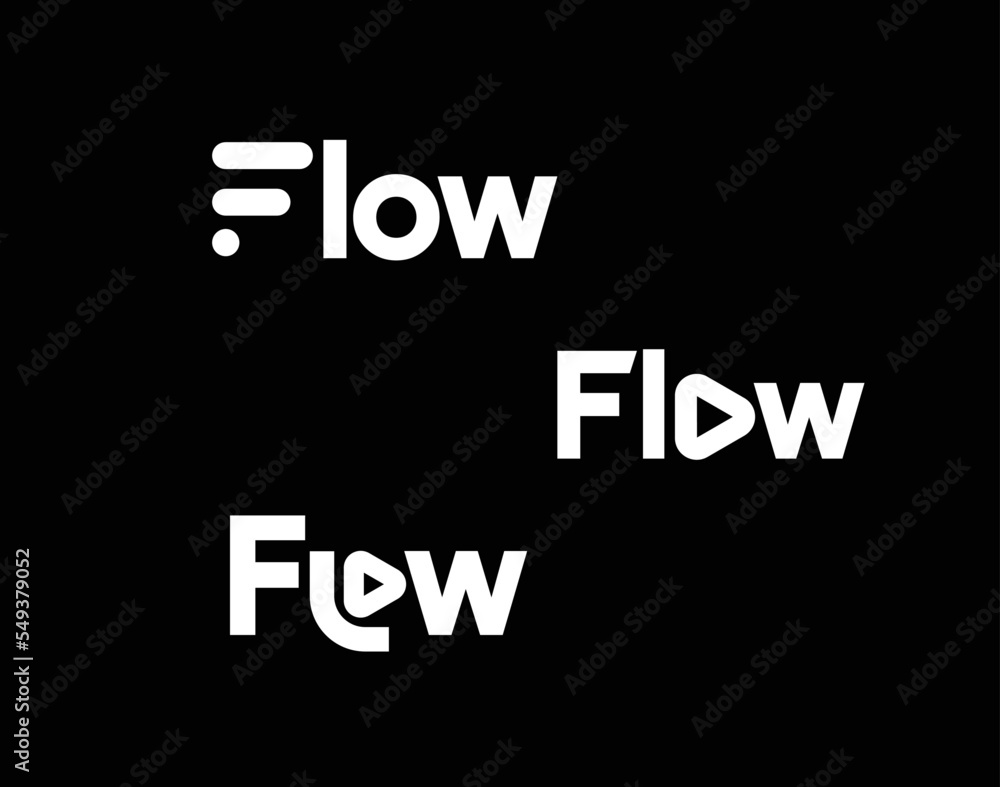 FLow typography, Flow letter design, Flow logo design Stock Vector ...