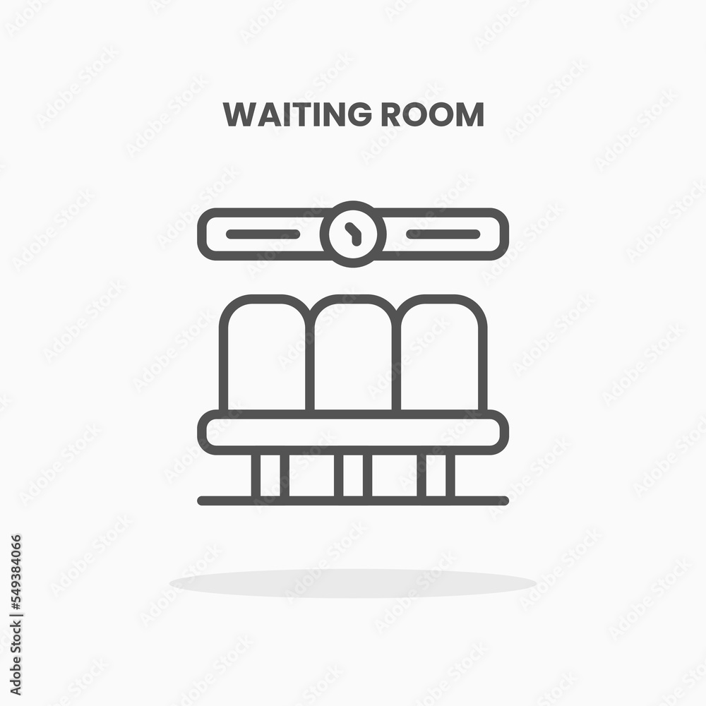 Waiting room icon vector illustration line style. Great design for web, app and more. Editable ...