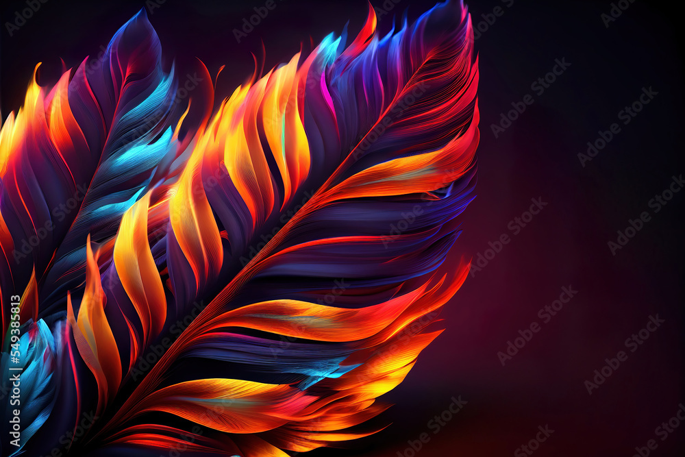 Colorful Feathers Background