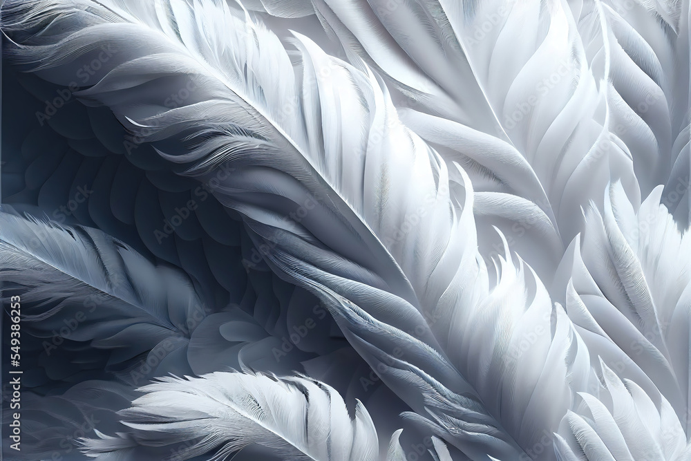 white feathers background as beautiful abstract wallpaper header Stock ...