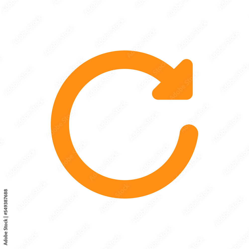 Rotation, icon, symbol, sign, circle, vector, business, illustration ...