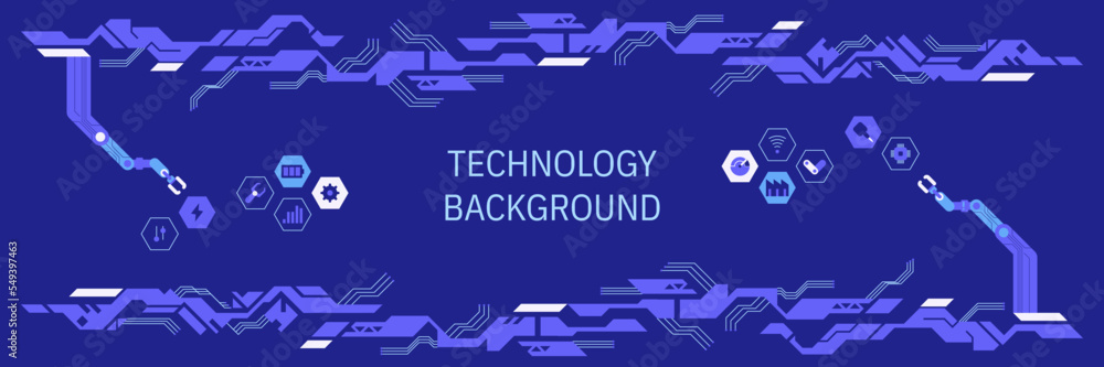 Hi-tech digital technology and engineering theme Industry 4.0 ...