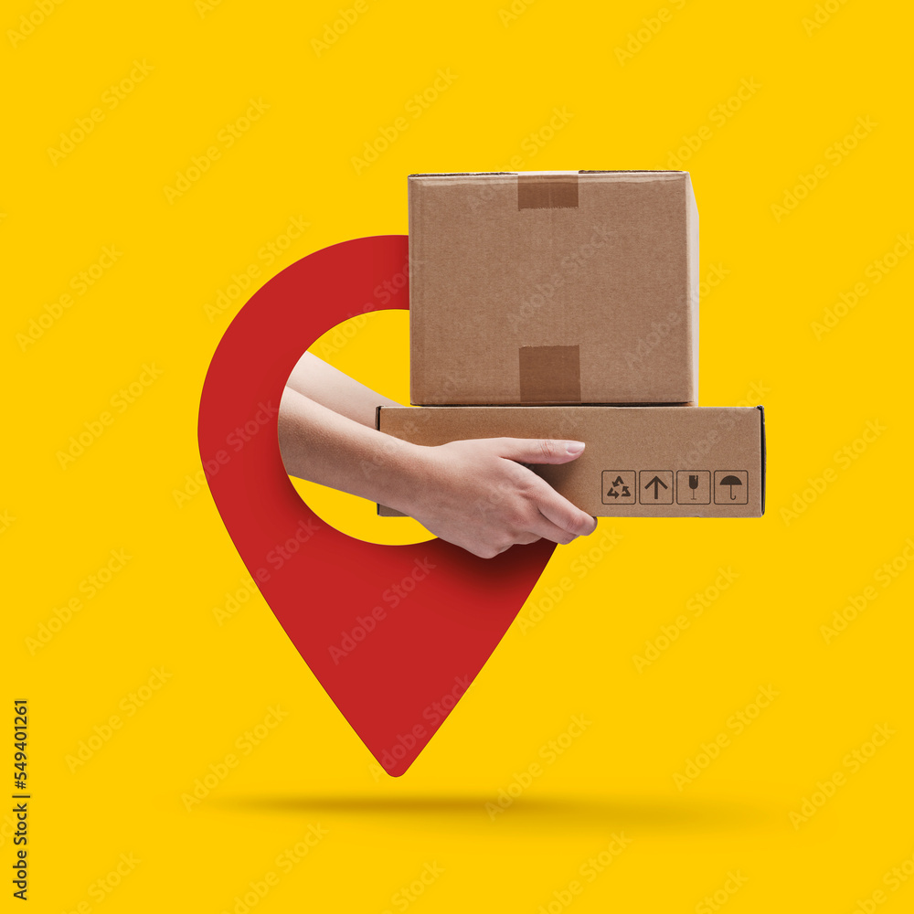 Express delivery service and delivery tracking Stock Photo | Adobe Stock