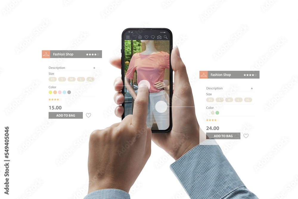 PNG file no background Augmented reality in retail industry Stock Photo ...