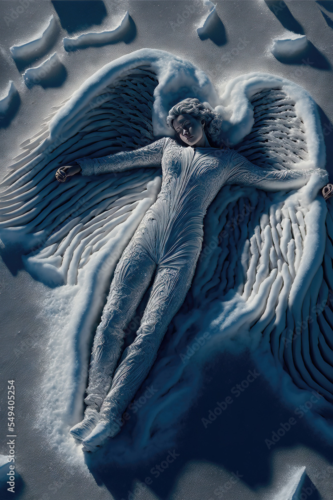 Christmas snow angel, what would a snow angel really look like ...