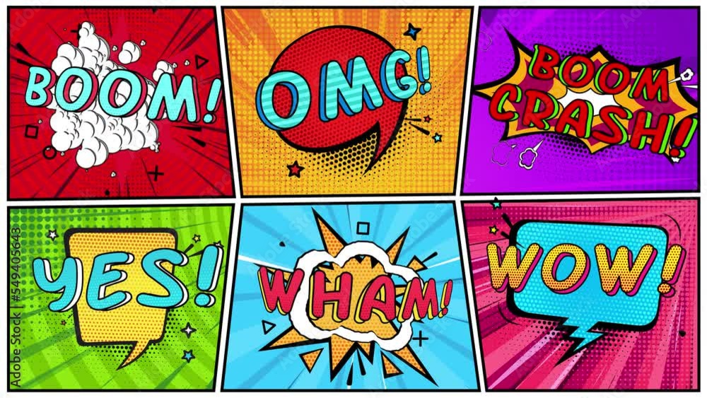 Colorful Pop Art Background with windows. Stock 비디오 | Adobe Stock