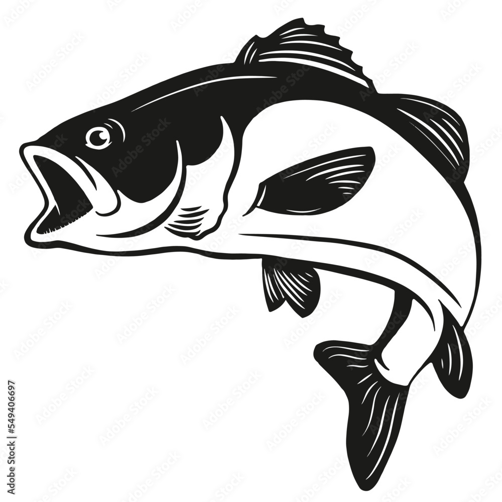 fish icons showing aquatic animals with various fins, scales, tail and ...