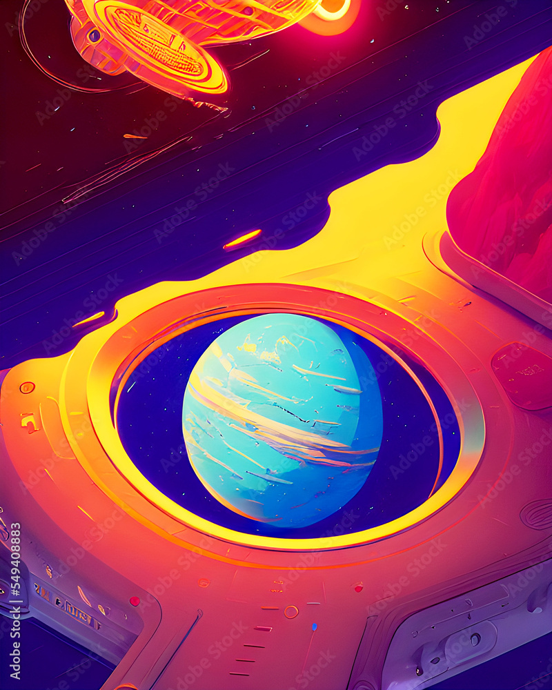 First Look at the New Blue Planet - 2d Graphic Art Stock Illustration ...