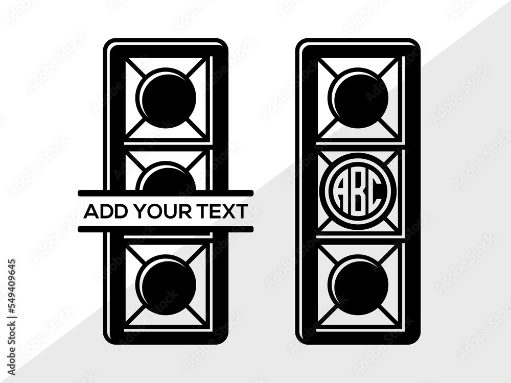 Traffic Light Svg Monogram, Road Light Svg, Signal Light Svg, Stop ...