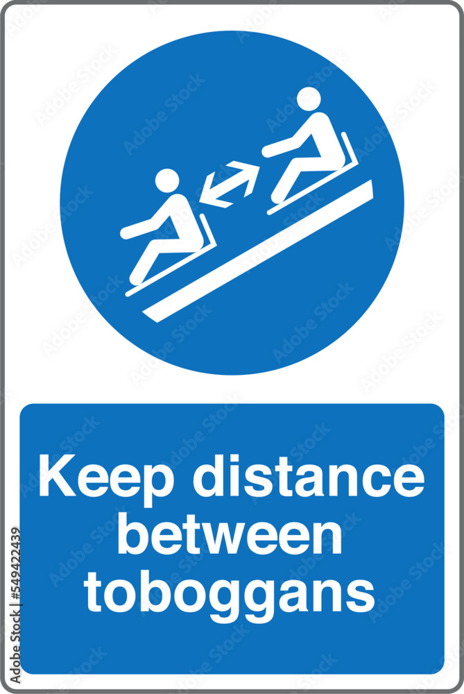 Safety Mandatory Sign Marking Label Standards Keep distance between ...