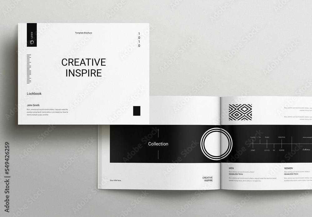 Lookbook Brochure Template Landscape Stock Template | Adobe Stock Lookbook Brochure Template Landscape Stock Template | Adobe Stock