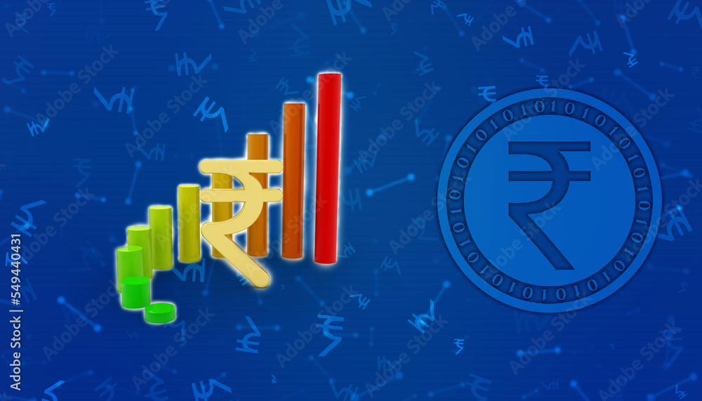Indian rupee background, Stock market background with Indian rupee ...