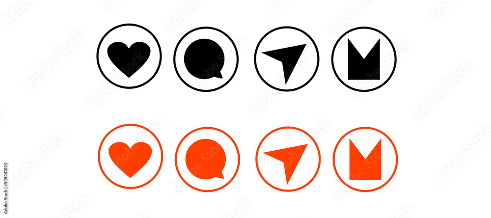 Social media icon Set PNG. Social media button set icons png. Stock ...