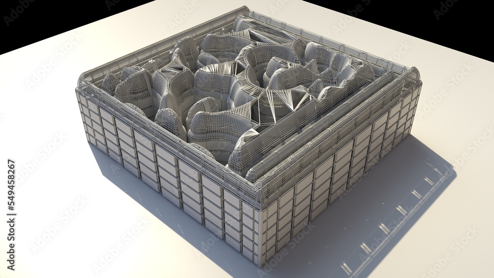 3D Illustration of an architectural structure. Architects, Modelers ...