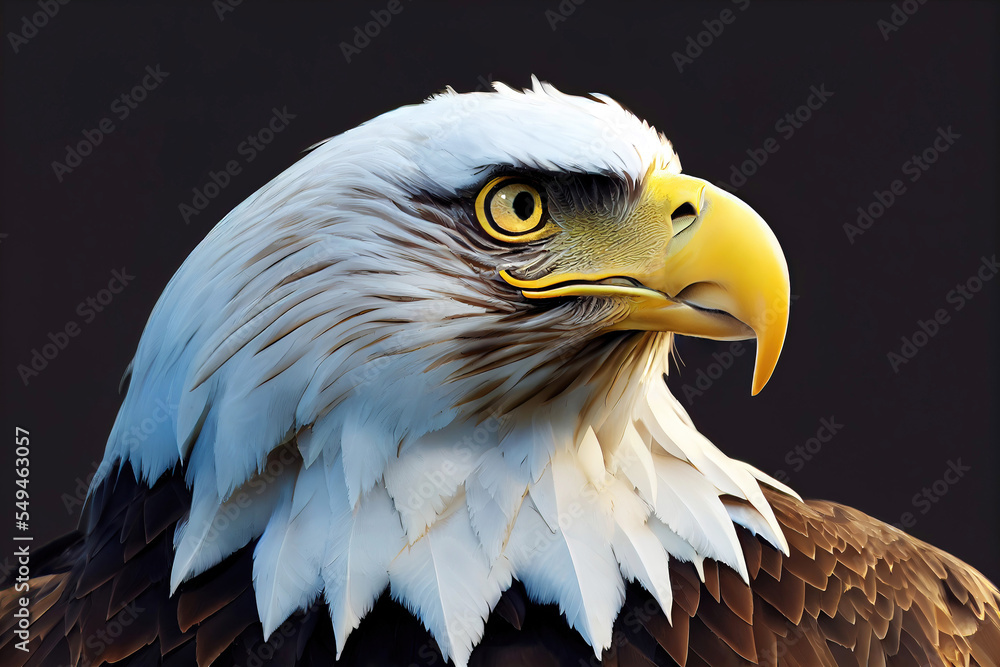 Heroic bald eagle as bird character illustration Stock Illustration ...