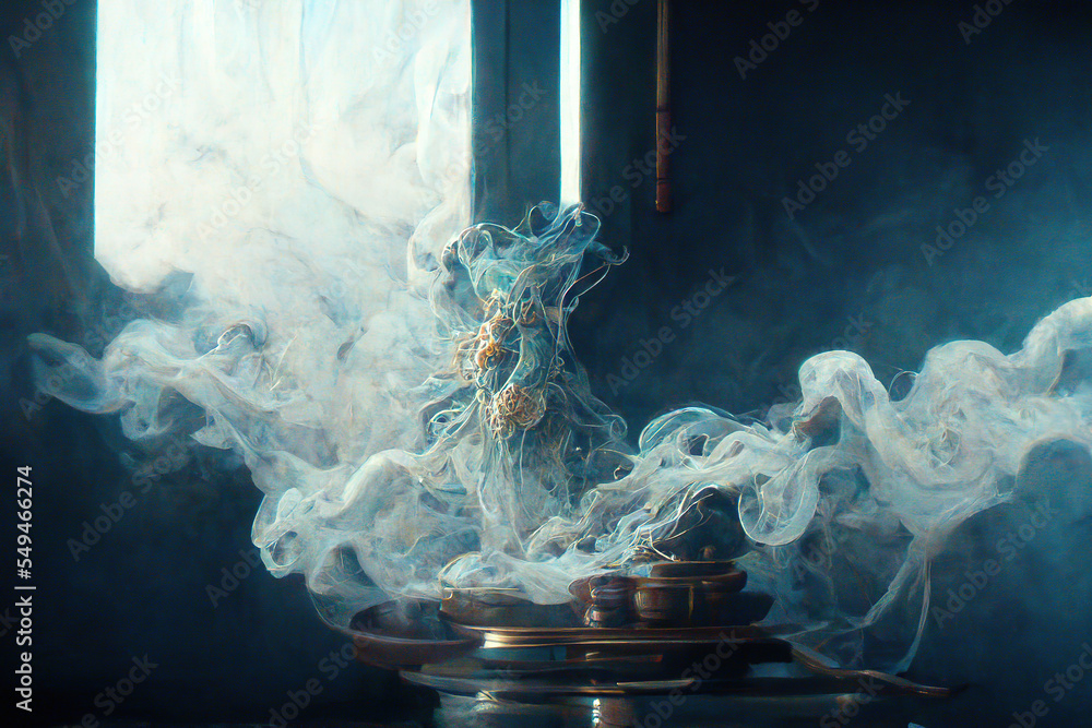 Smoke stream. Background. AI render. Stock Illustration | Adobe Stock