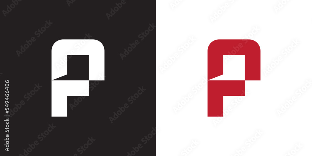 Minimal FP logo. Icon of a PF letter on a luxury background. Logo idea ...