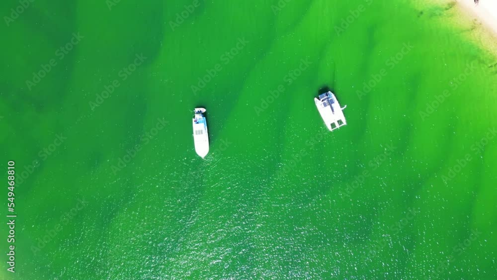 Scenic aerial view of Wave Break Island, Gold Coast, Australia Stock ...