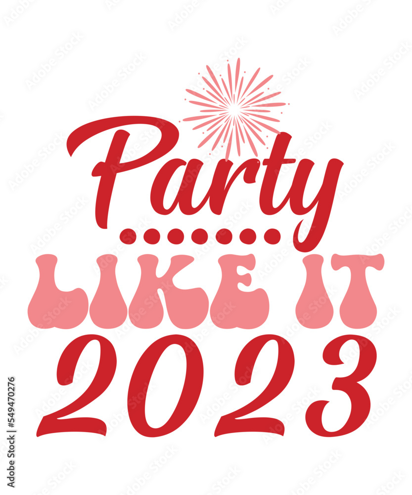 Groovy New Years SVG, Retro New Years SVG Bundle, New Years Svg, 2023 ...