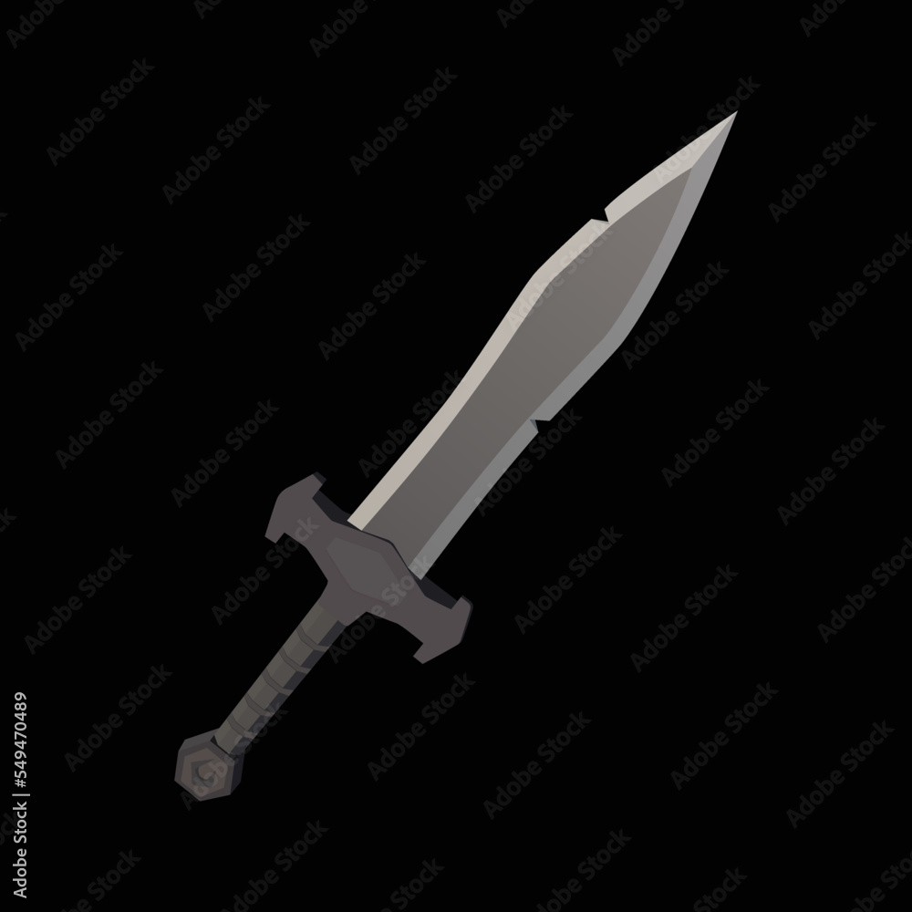 Metal Swords, straight swords, Asia sword, vector realistic sword ...
