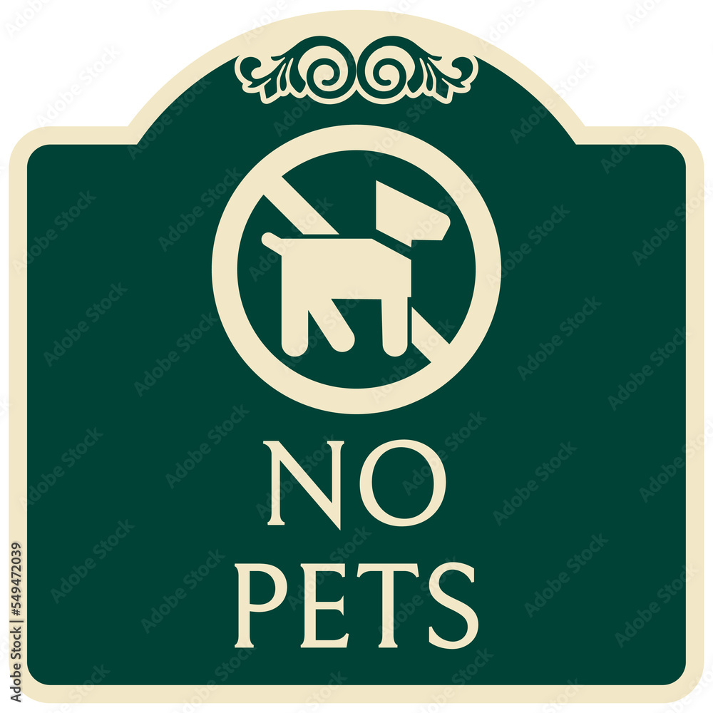 Decorative playground rules and safety sign no pets Stock Vector ...