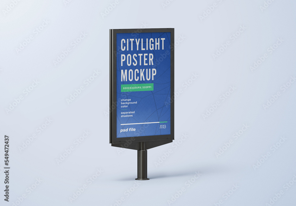 Citylight Poster Mockup Stock Template | Adobe Stock