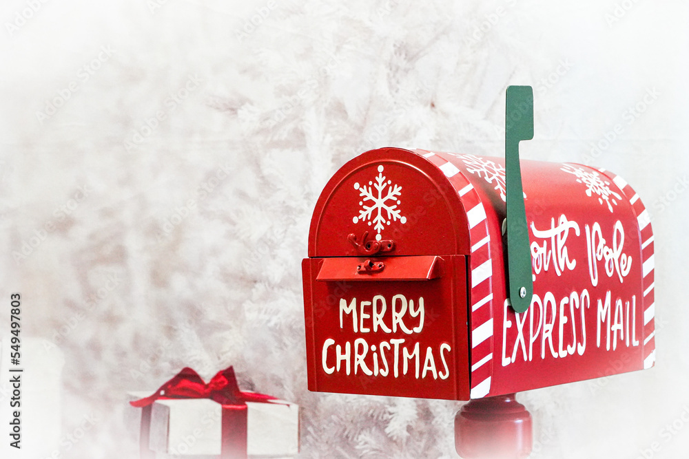 Christmas Mailbox for letters to Santa at the North Pole with Merry ...
