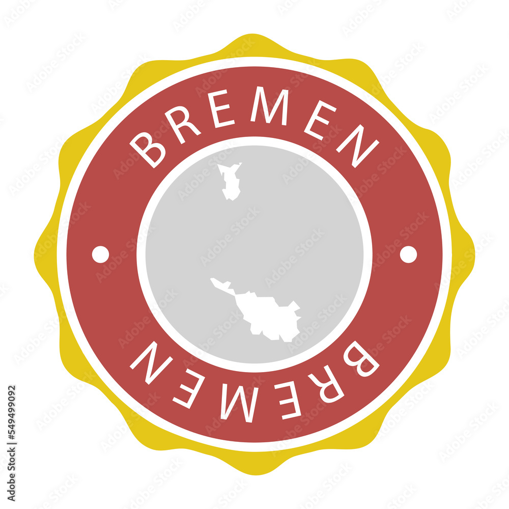 Bremen, Germany Badge Map Vector Seal Vector Sign. National Symbol ...