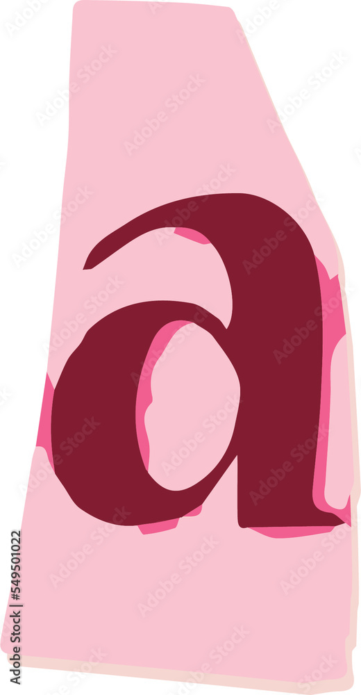 Magazine Cutout Alphabet Letter A, Ransom Note Letter A, Lowercase ...