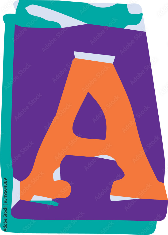 Magazine Cutout Alphabet Letter A, Ransom Note Letter A, Uppercase ...