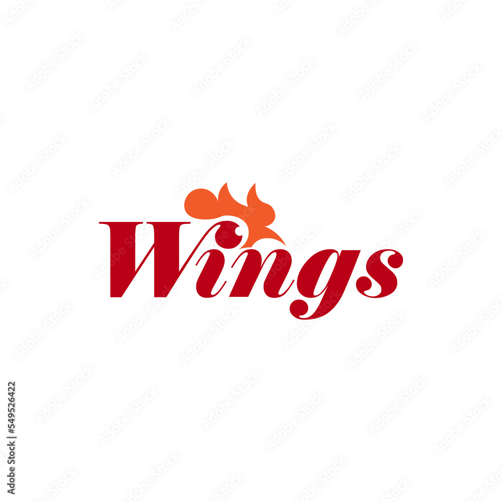 Chicken wings modern barbecue restaurant logo Stock Vector | Adobe Stock