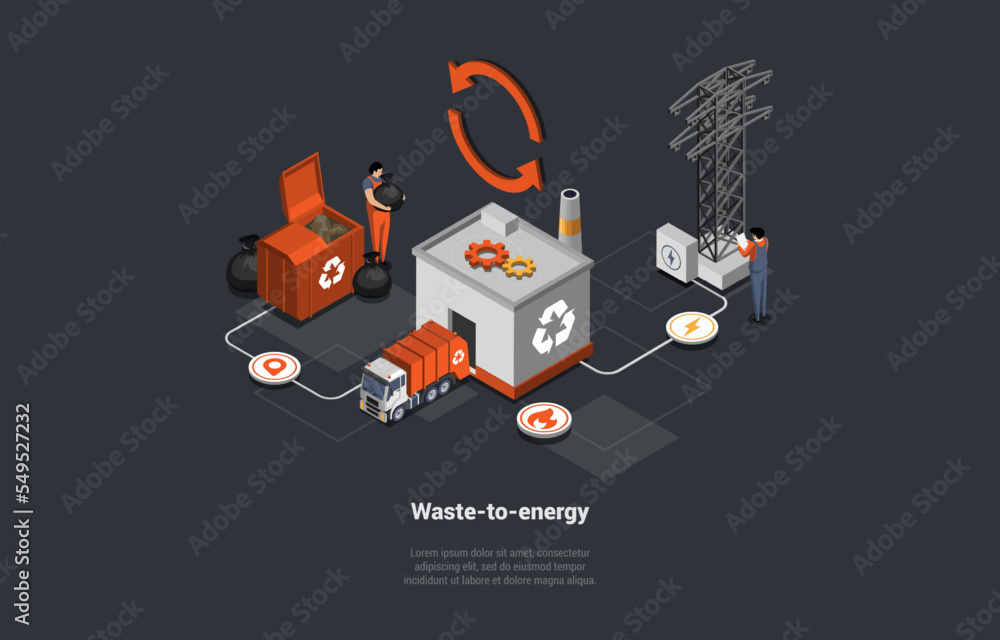 Zero Waste, Recycling Garbage, Rubbish separation Concept. Characters ...