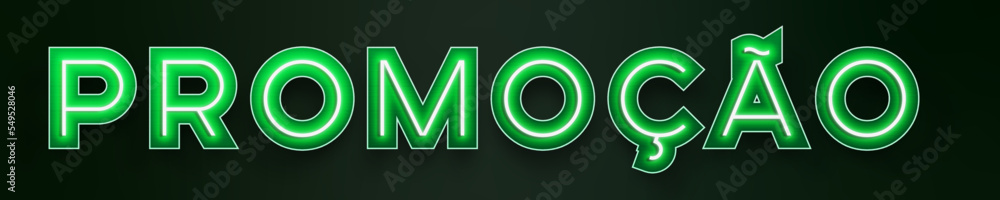 Palavra PROMOÇÃO em vetor estilo 3d para campanhas publicitárias e ...