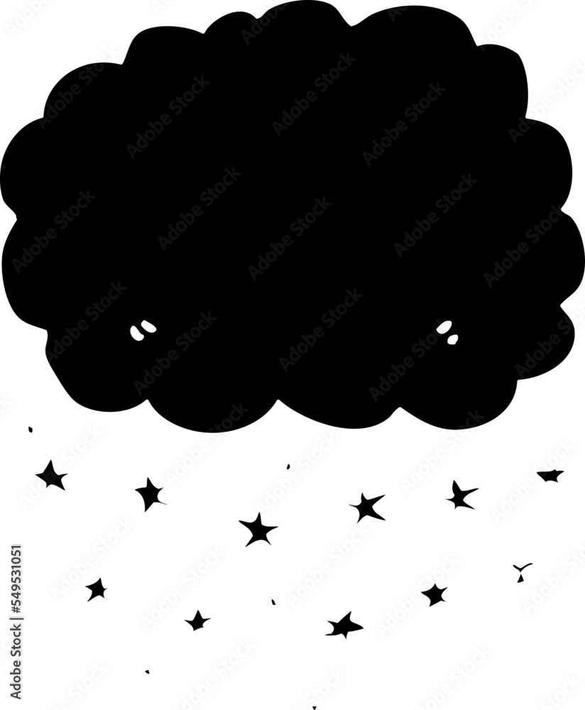 cartoon rain cloud Stock Vector | Adobe Stock