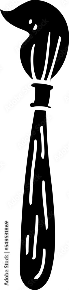 outline cartoon paint brush Stock Vector | Adobe Stock