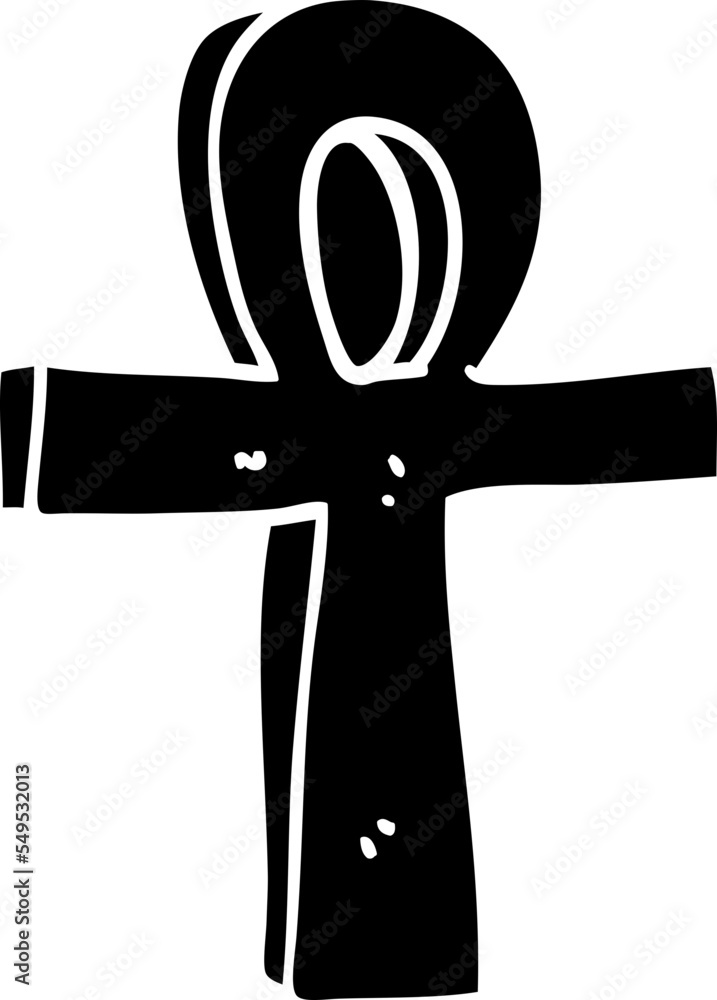 outline cartoon ankh symbol Stock Vector | Adobe Stock