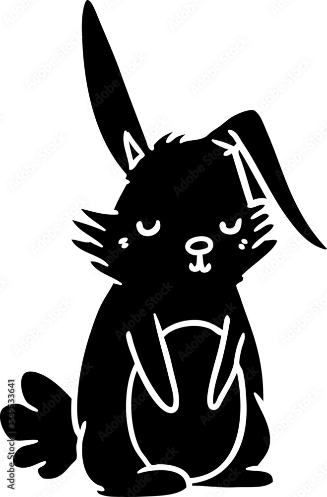 cartoon sleepy rabbit Stock Vector | Adobe Stock