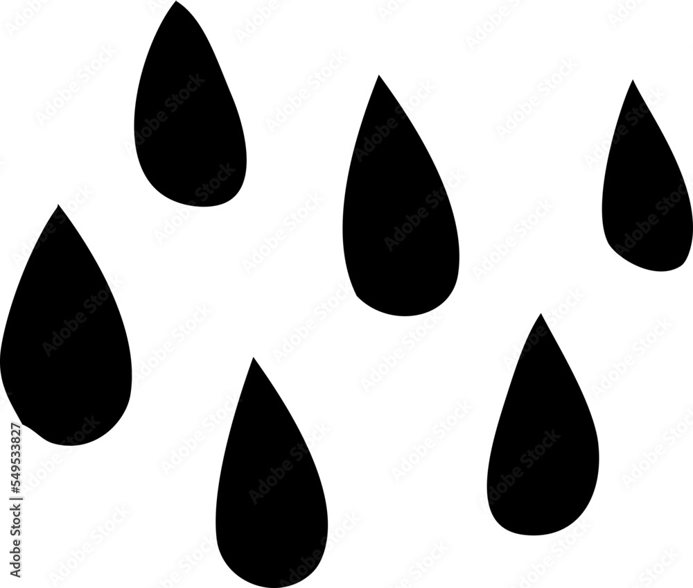 outline cartoon rain drops Stock Vector | Adobe Stock