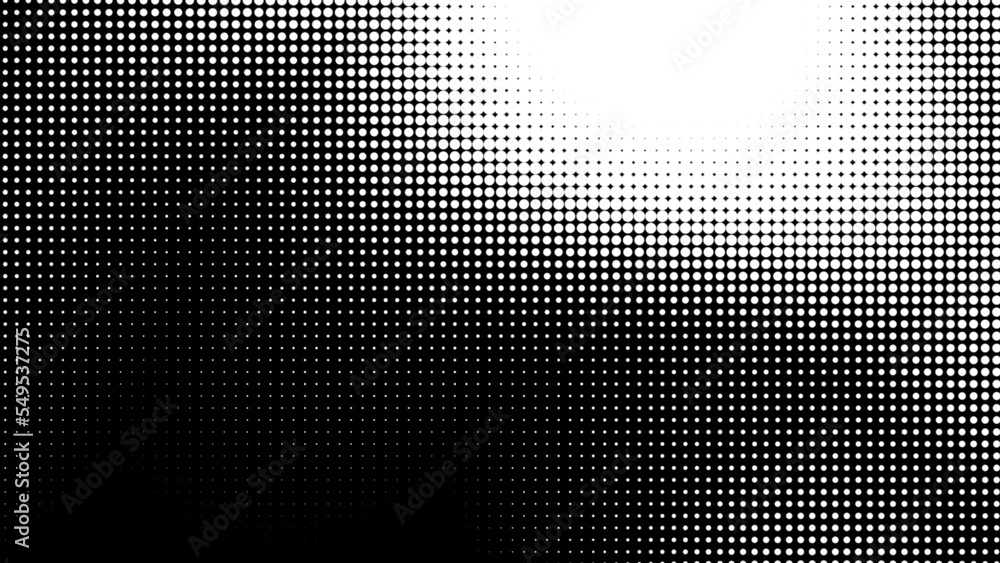 Dot white black pattern gradient texture background. Abstract pop art ...