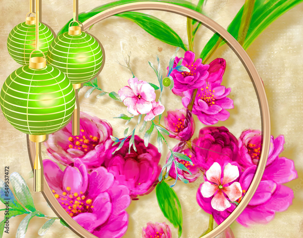Asian themed background. High quality digital art background able to ...