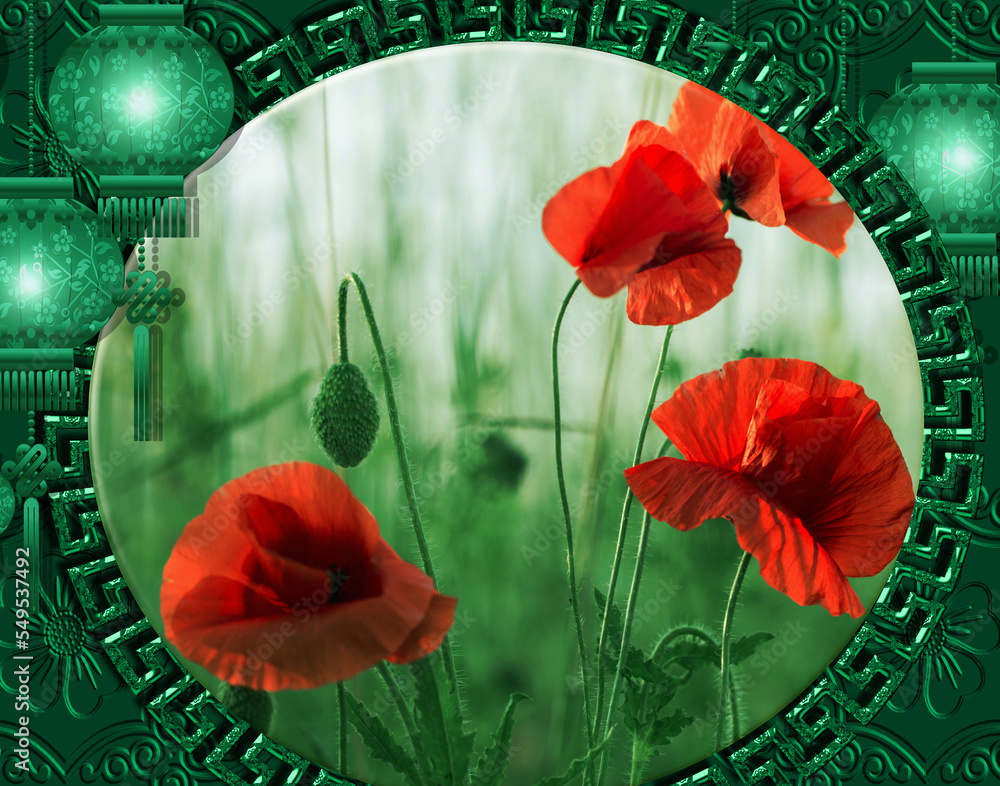 Asian themed background. High quality digital art background able to ...