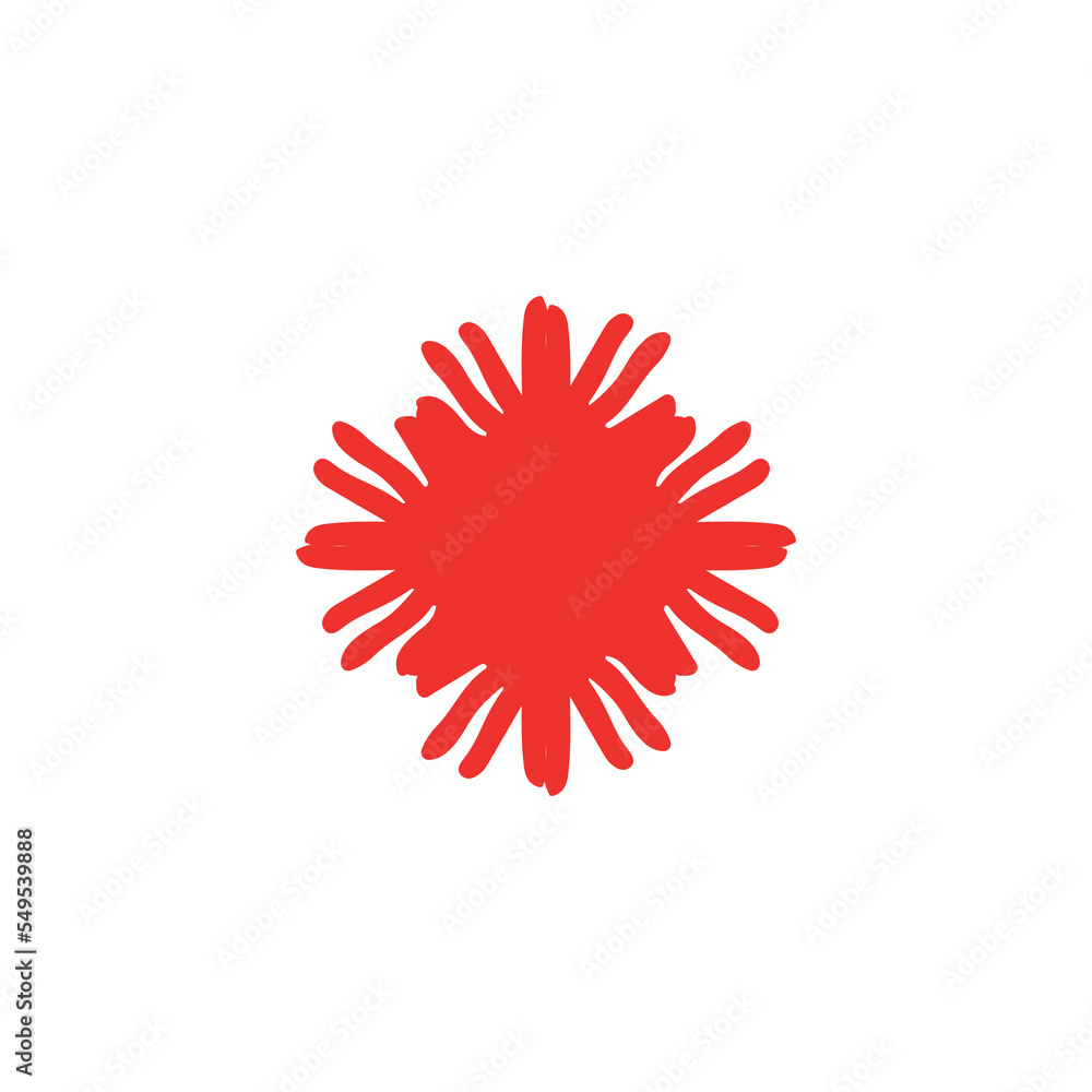 Red coral icon. Simple style underwater travel big sale poster ...