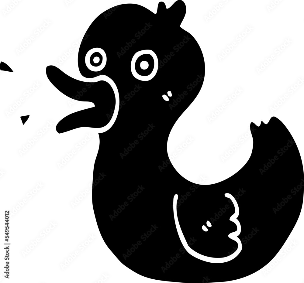 cartoon quacking duck Stock Vector | Adobe Stock